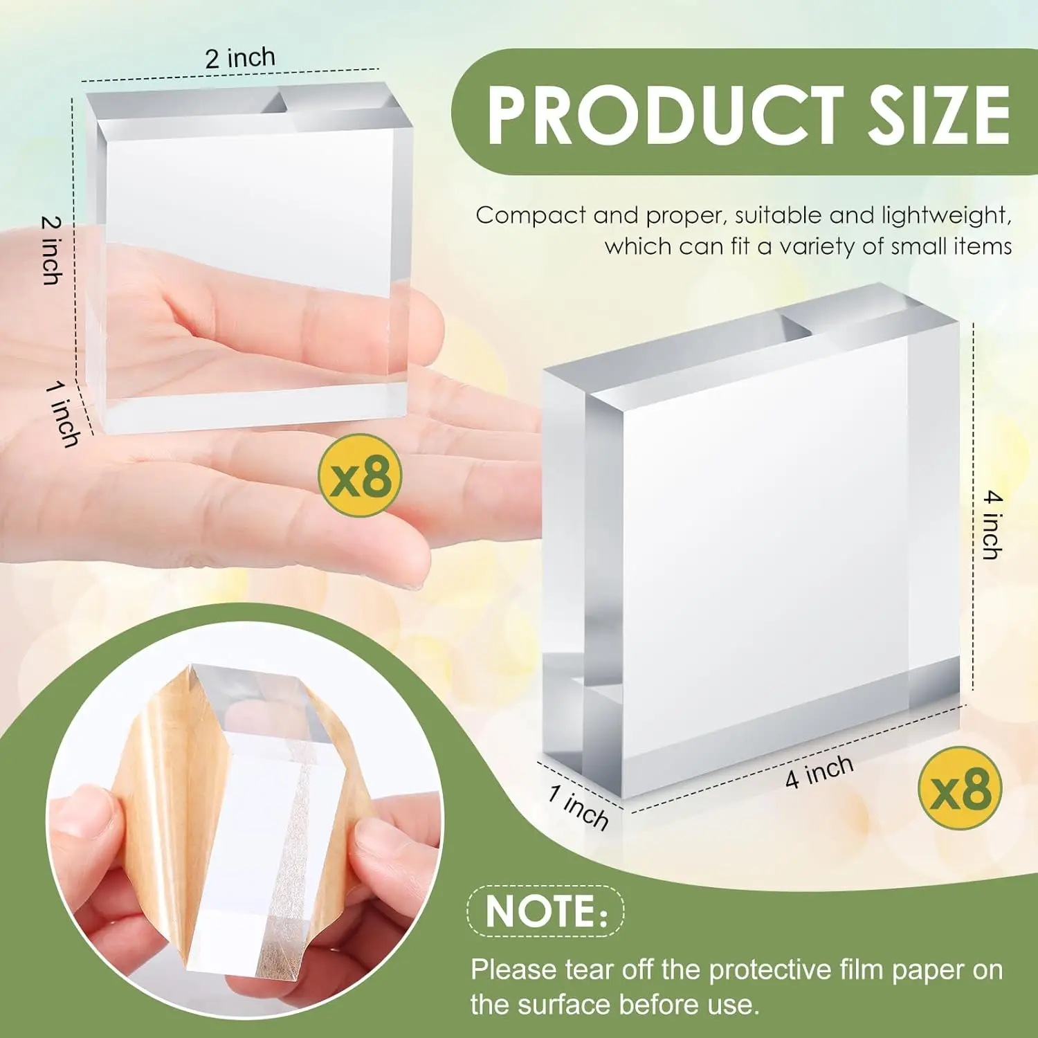 Clear Acrylic Blocks Acrylic Square Display Block Clear Polished ...