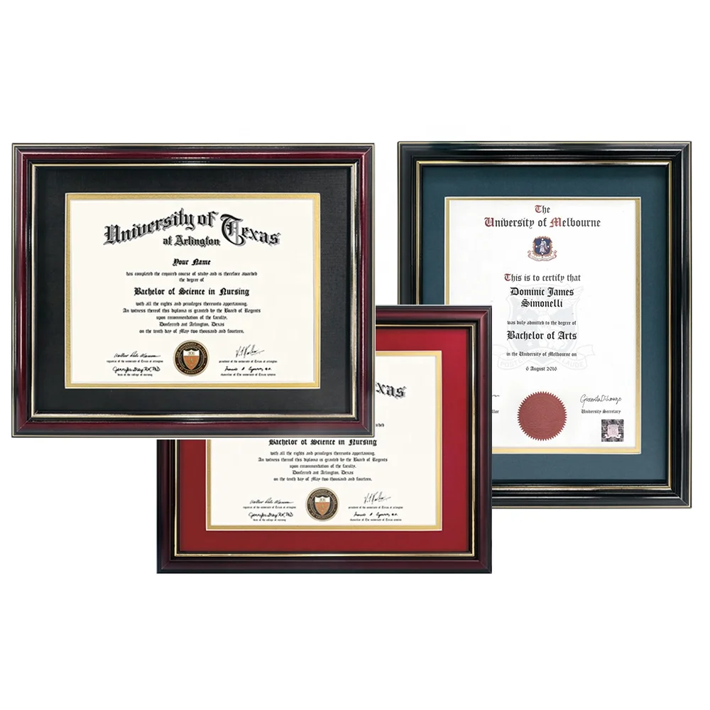 Graduation 8.5x11 Wood Diploma Frame - Luxurious & Customizable