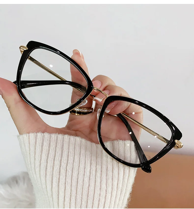 Photochromic & Antiblue Bezel Blue Frame Designer Eyeglasses