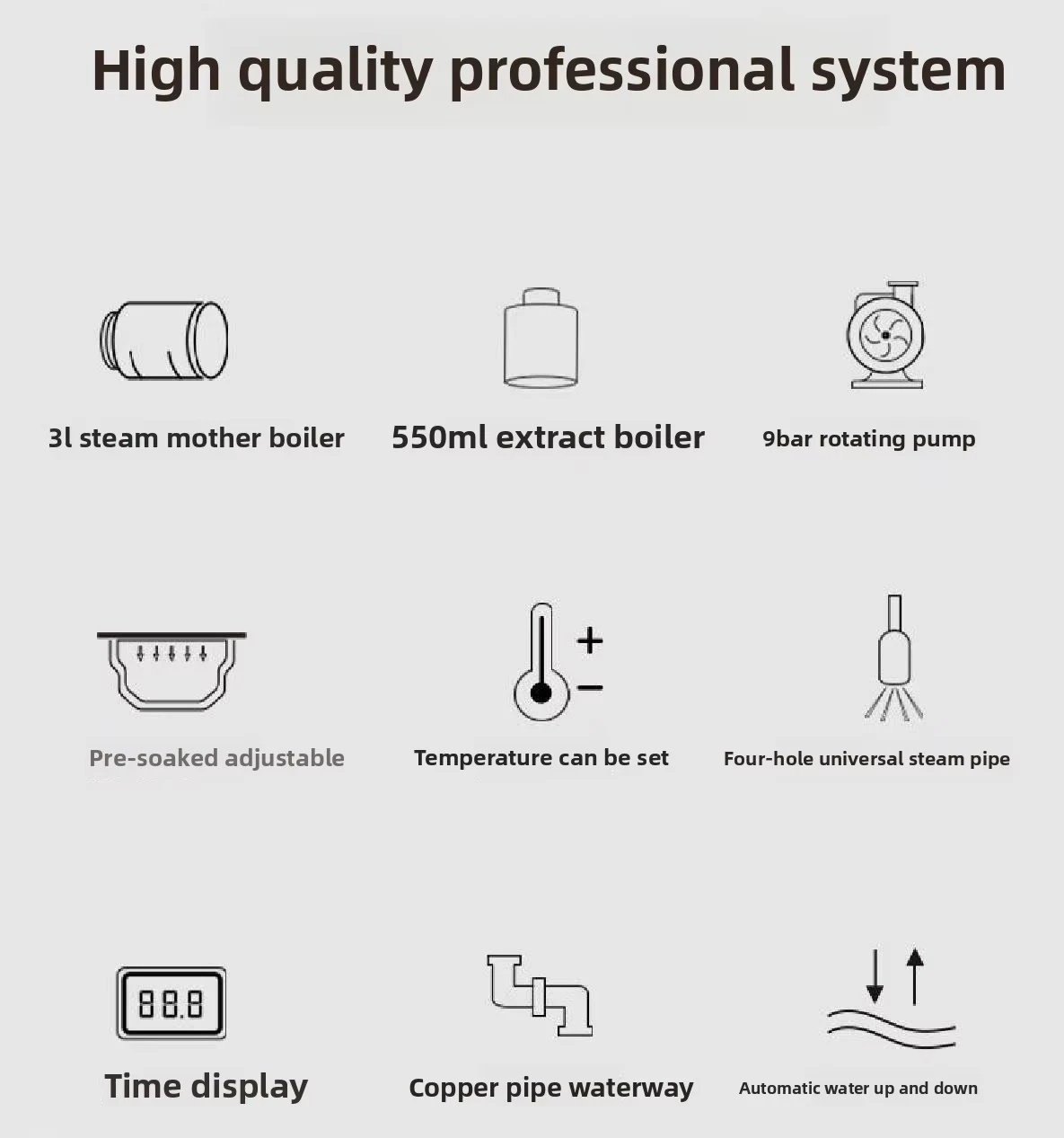 Commercial Durability Adjustable Brew Ratio Pump Espresso Coffee Maker ...