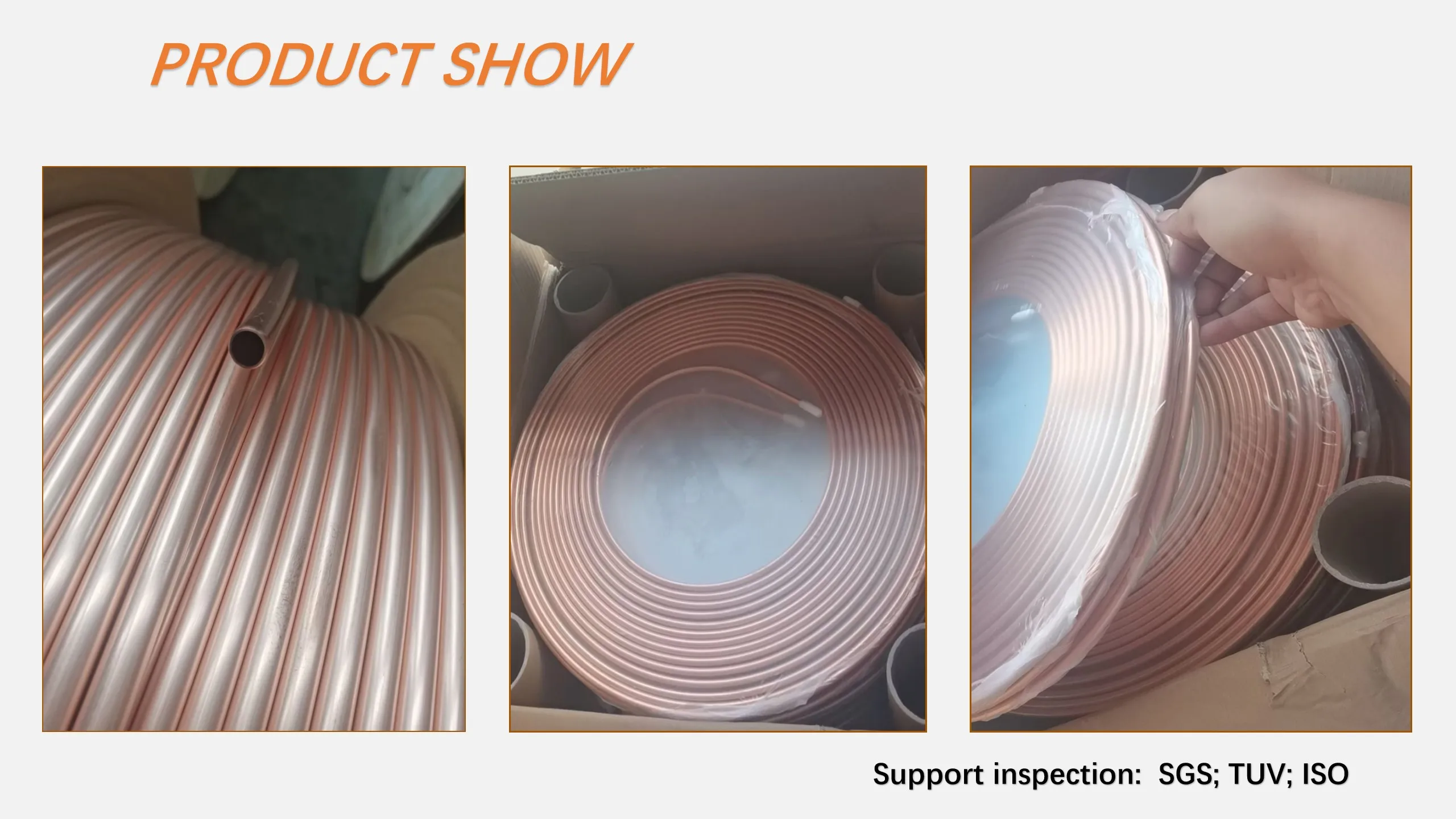 Hollow Copper Pipe Round/ Square/ Rectangular Red Color Smooth Surface ...