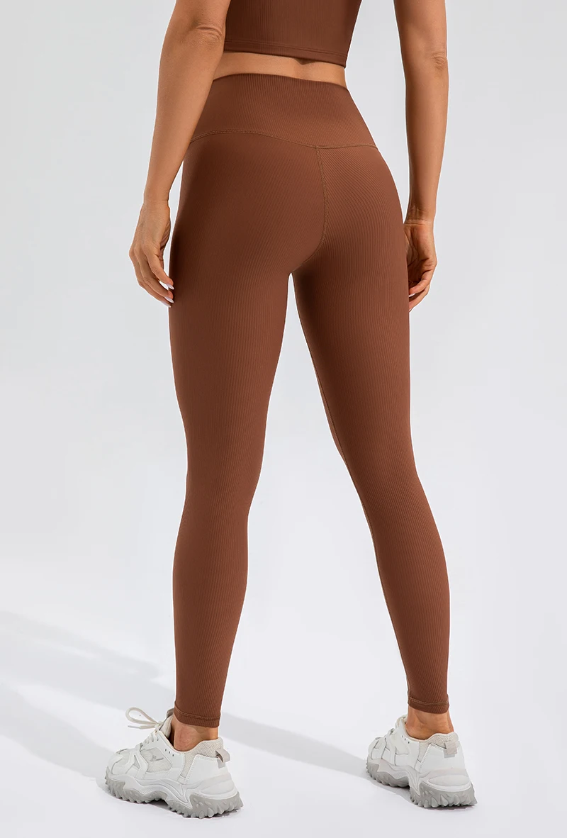 Custom Logo Manufacturer Gym Tights Leggings Women Ribbed Seamless