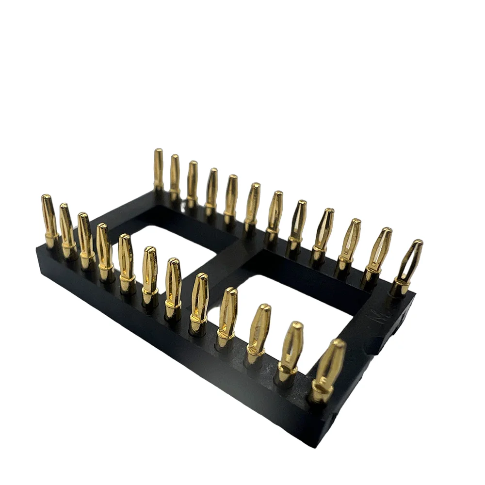 2.54mm IC Socket Connector H3.0mm 2x12P straight L=8.2mm dual in line ...