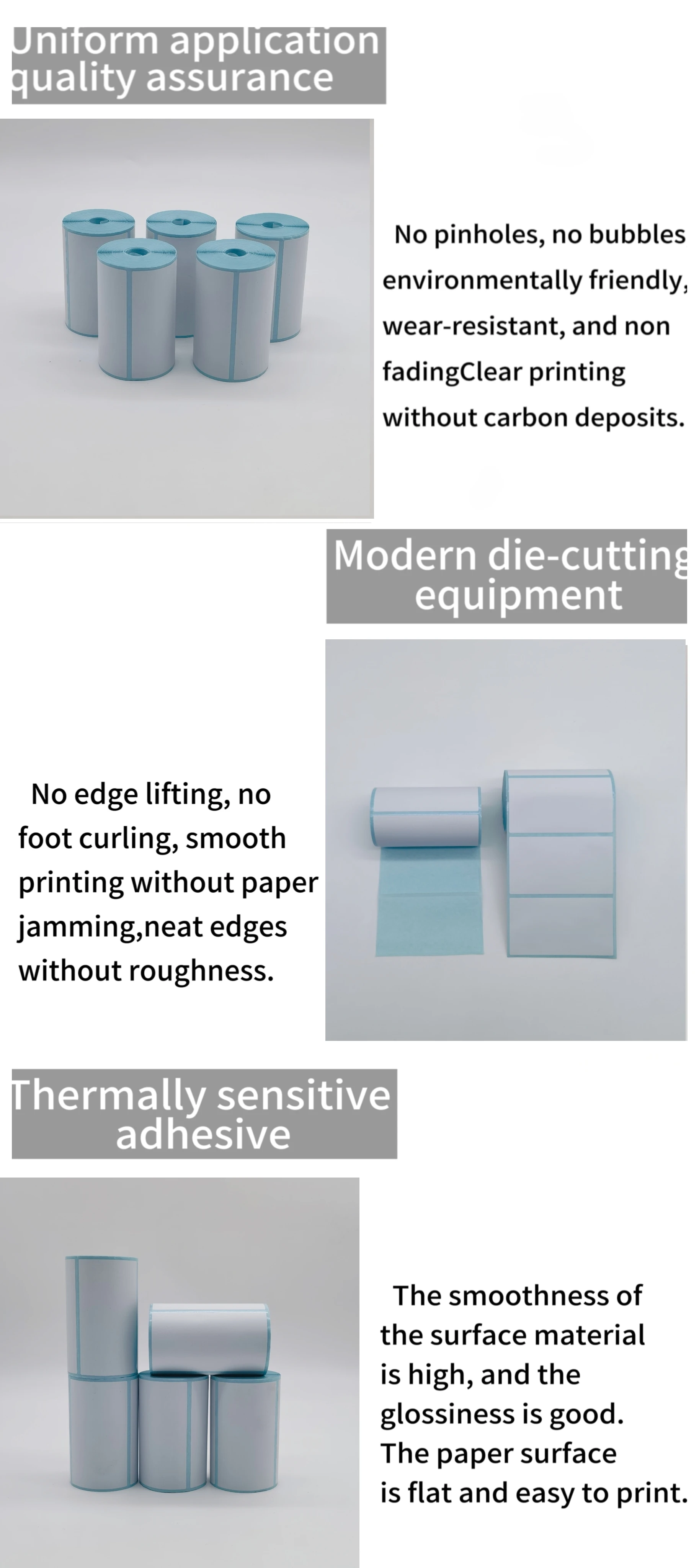 Promotional Business Adhesive Sticker 75mm*50mm 500pcs Roll Direct ...