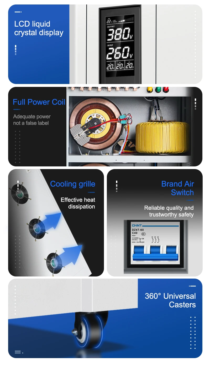 3 Phase 380v 440v Avr 120kva Sjw Static Automatic Voltage Regulator ...
