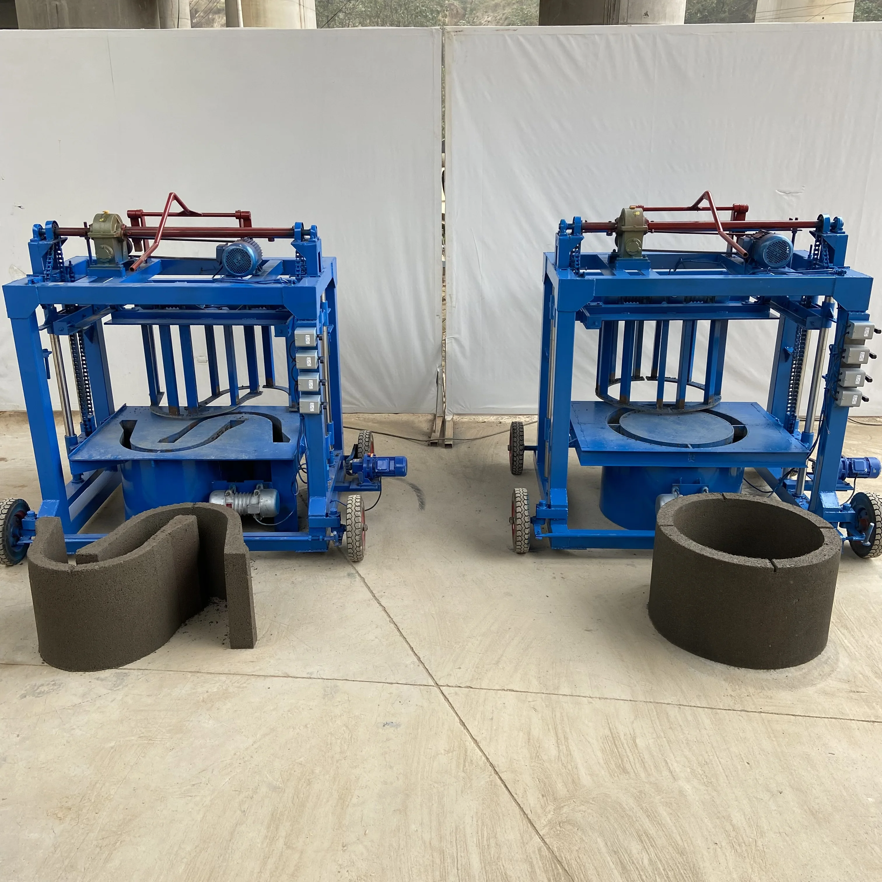 Precast Concrete Block Inspection Manhole Manufacturing Machine Side ...