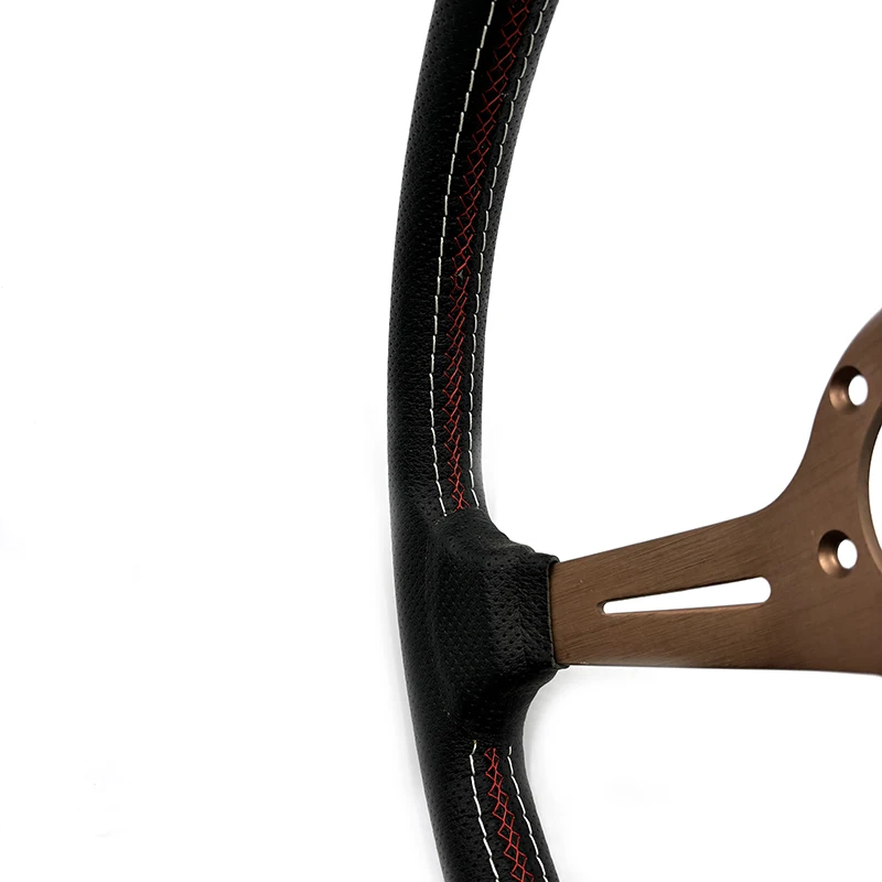 Leaders Universal 350mm Pinhole Leather Classic Racing Modified Jdm ...