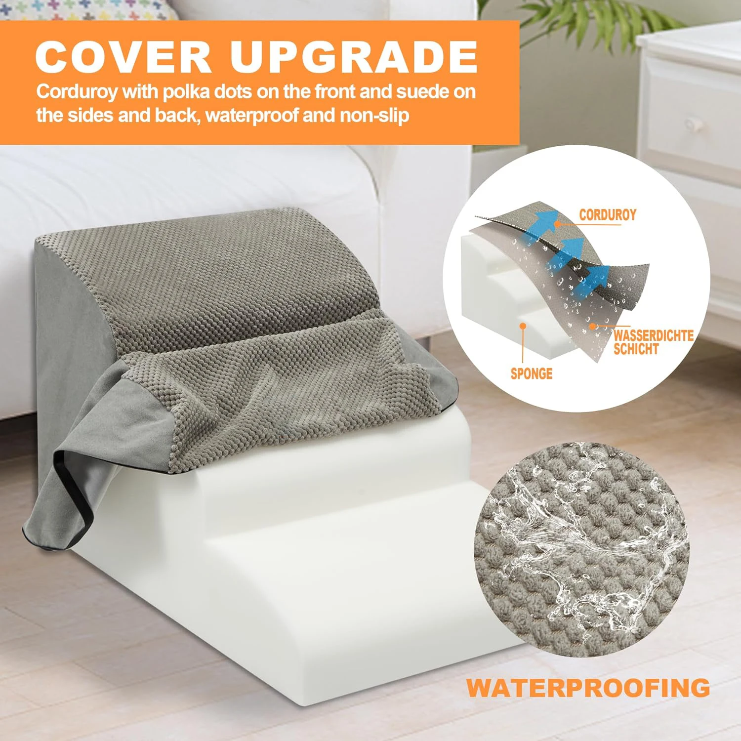 Non-slip Balanced Foam Indoor Ladder Cat Ramp Pet Step Dog Stairs For ...