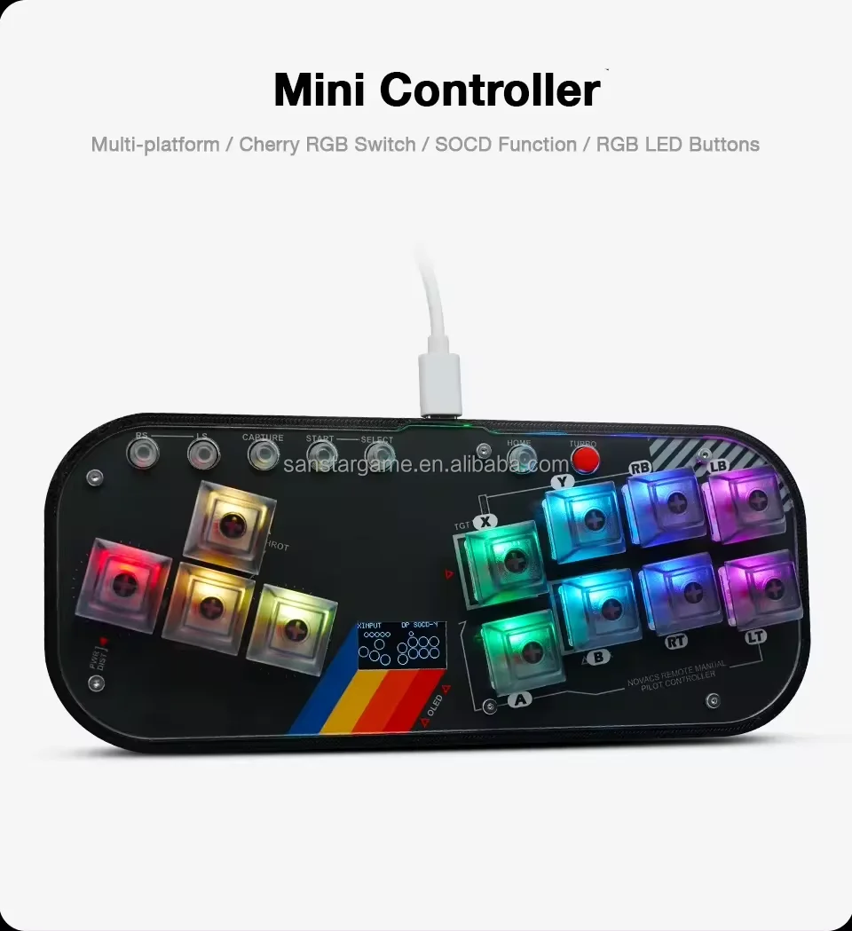Mini Hitbox Flatbox Wasd Socd Fighting Stick Sallybox Led Light ...
