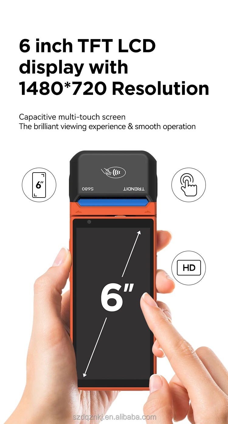 Trendit Handheld Android 10.0 Pos Machine With Code Scanner 4g/wireless ...