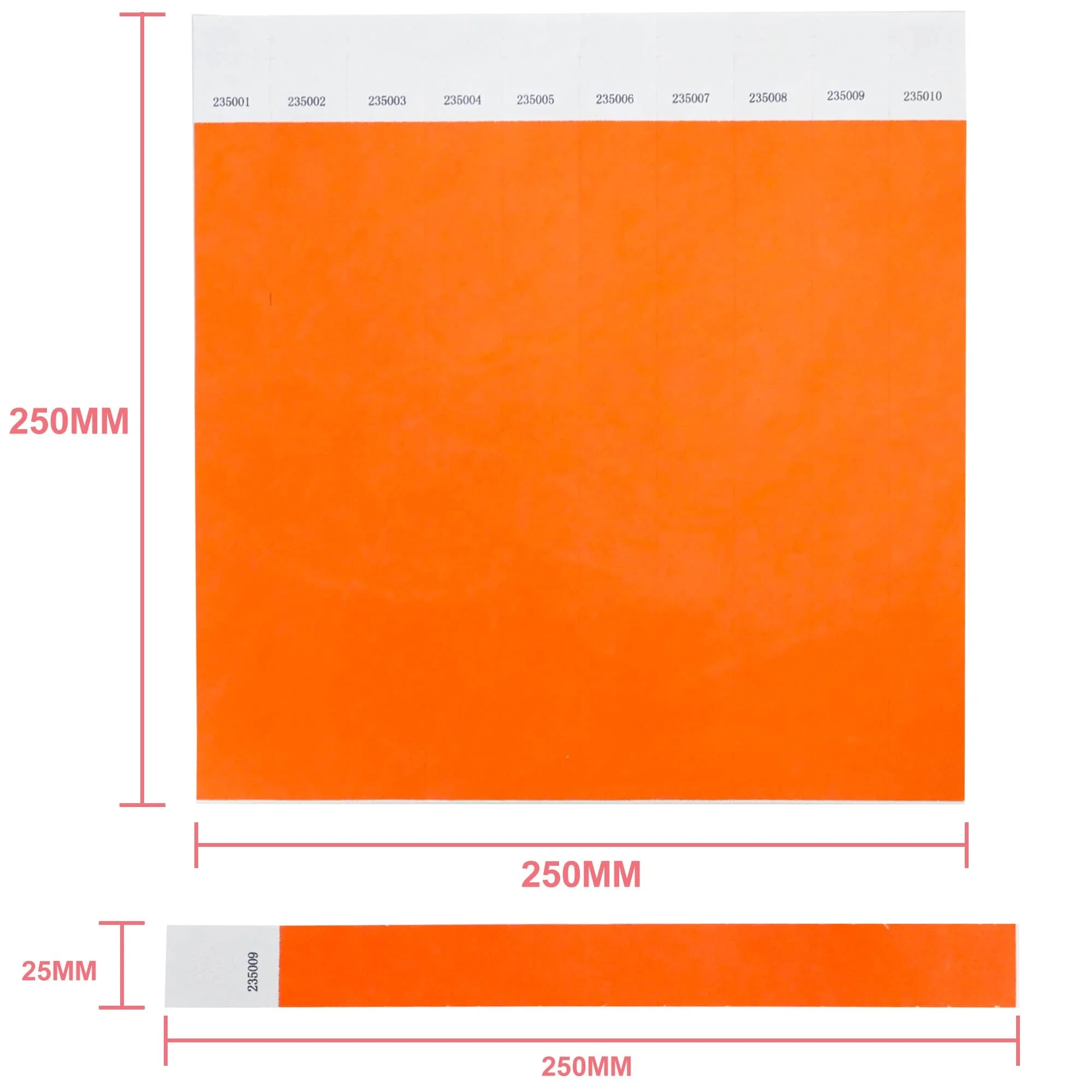 1''x10'' Tyvek Wristbands for Events - Comfortable & Tear-Resistant ...