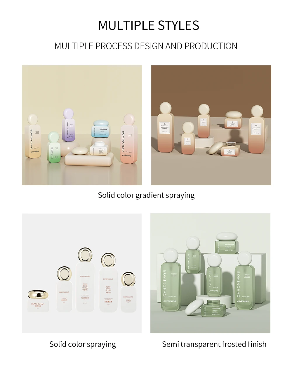 Square Skin Care Bottle Packaging - Luxury & Efficacy