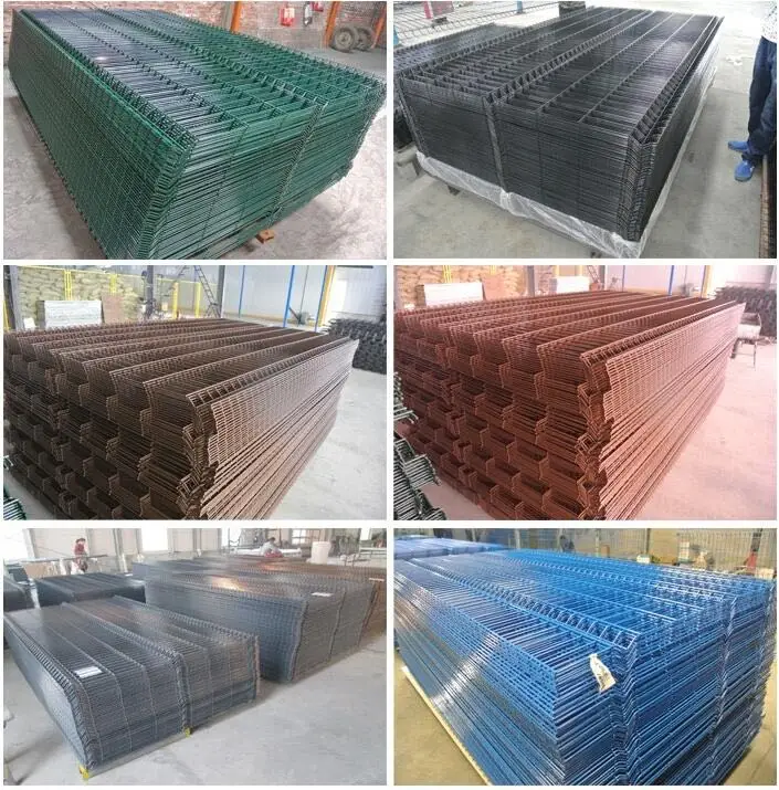 Metal Garden Fence Triangle Fence Panel Hot Galvanized Steel 3d PVC V Triangle Bending Curved ...