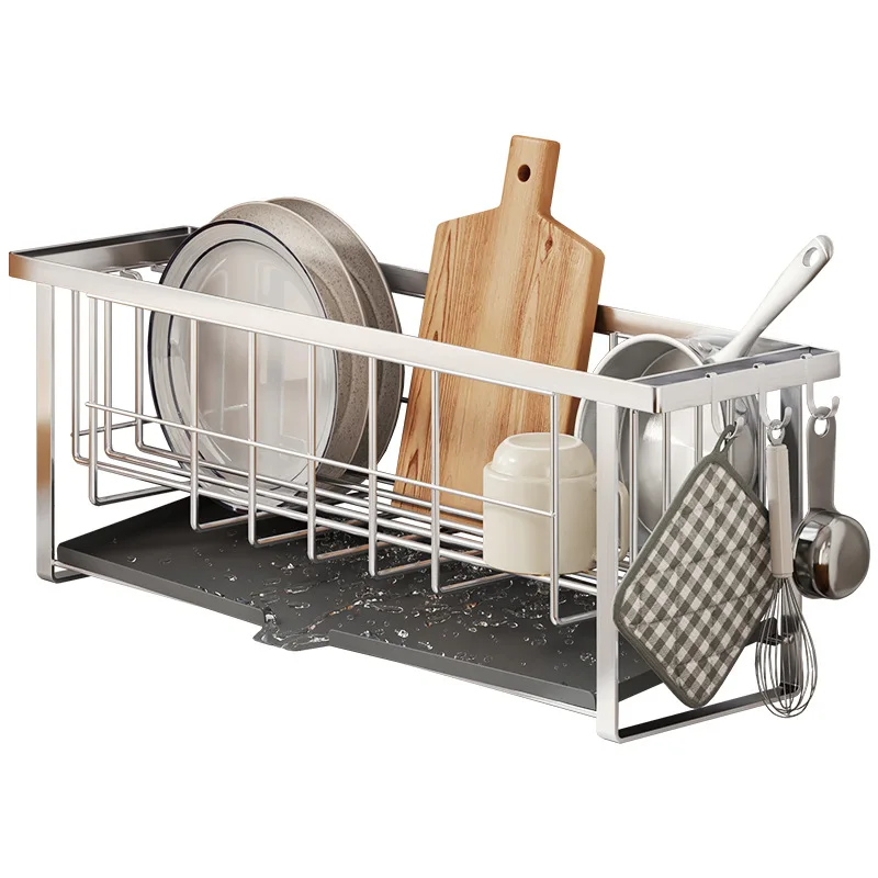 Multi-functional Stainless Steel Kitchen Rack For Bowls Dishes Cutlery ...