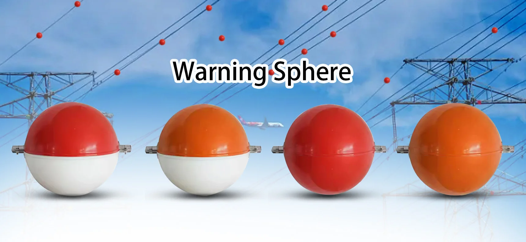 Fiberglass Aircraft Obstruction Warning Ball for Power Lines High Visibility Aircraft Safety ...