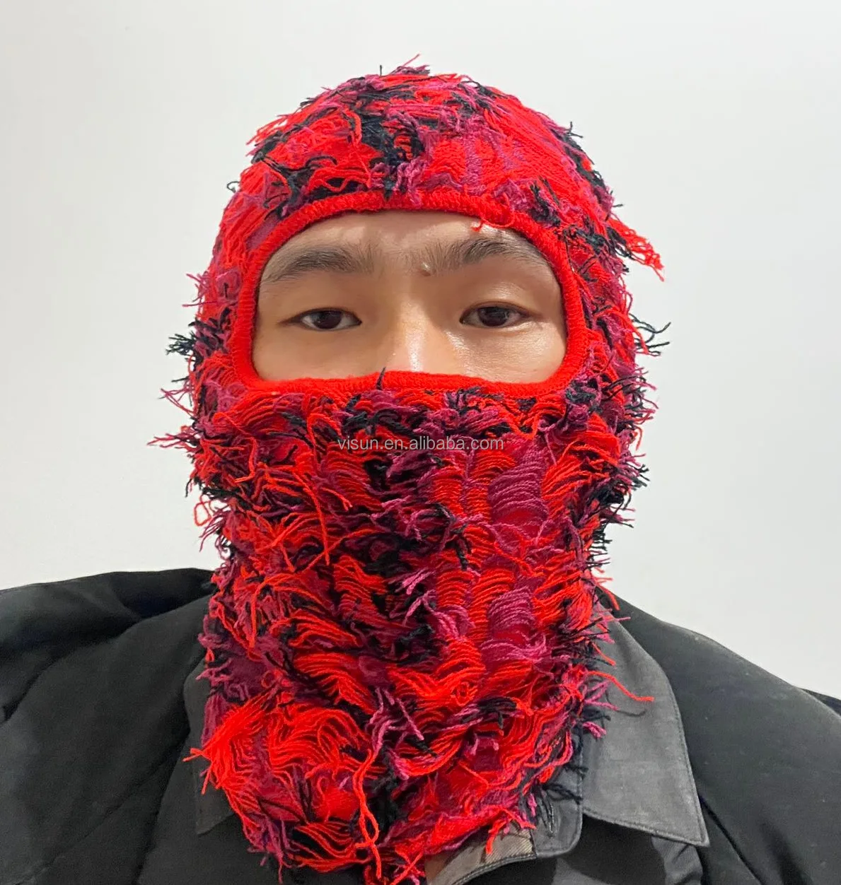 2023 New Arrive Fuzzy Shiesty Storm Distressed Balaclava Designer Knit ...