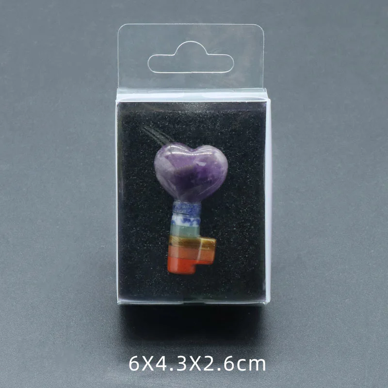 2026 Chakra Stone Moon Crystal Gemstone Pendant Natural Healing Crystal ...