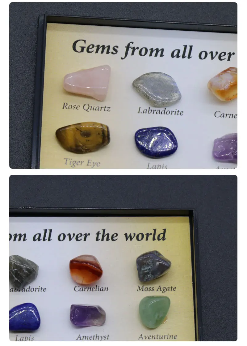 12/16pcs Set Natural Stone Crystal Quartz Agate Specimens