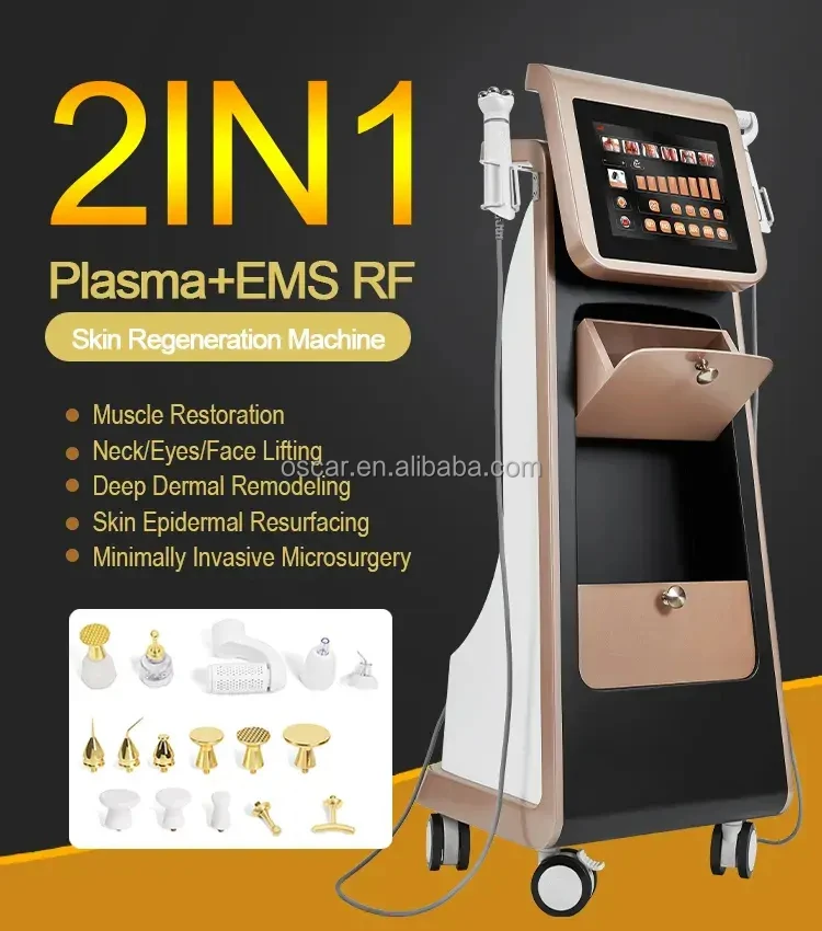 2in1 Microcurrent R-f Fibroblast Plasma Pen Spa Facial Skin Care Plasma ...