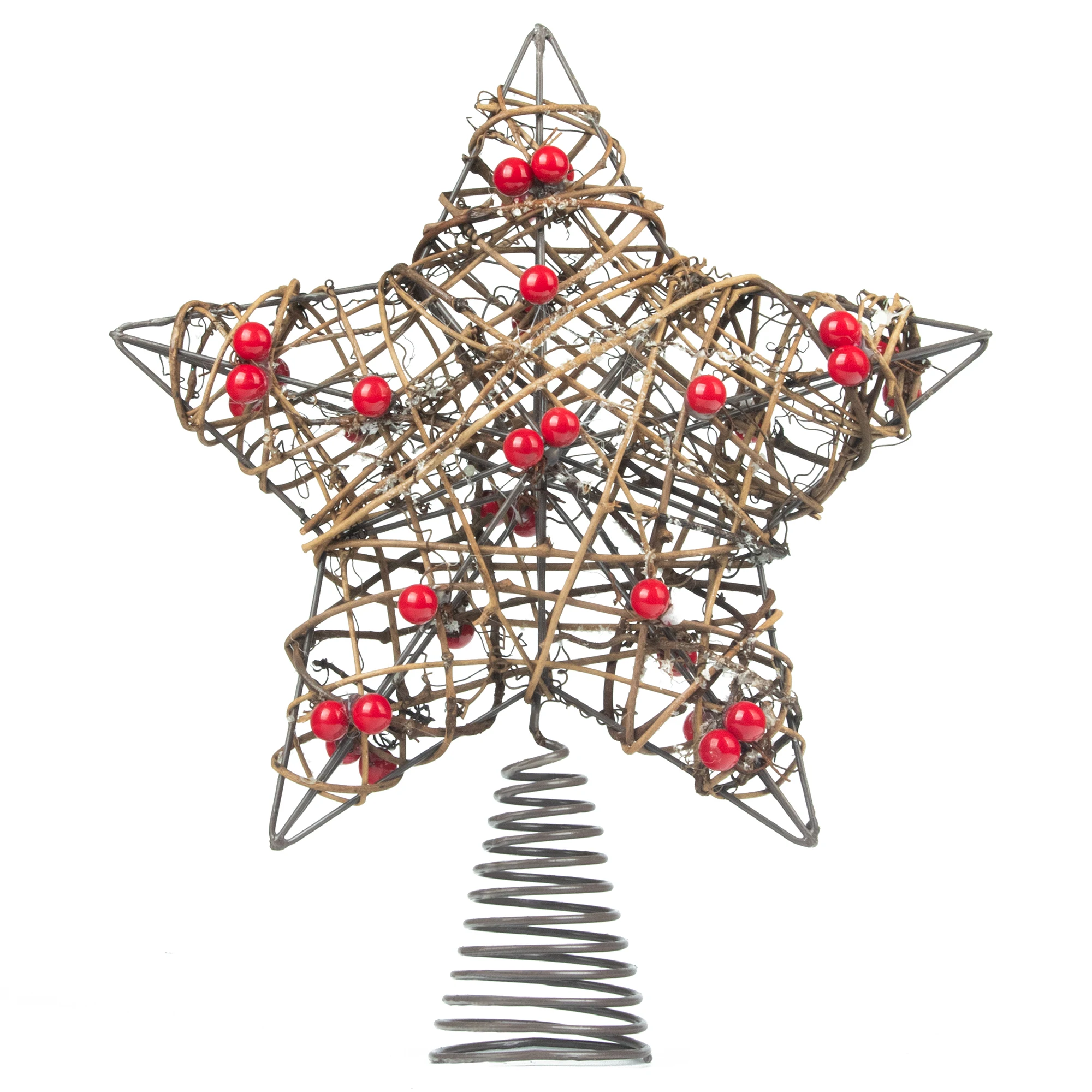 Rattan Christmas Tree Topper - Star Ornament for Holidays