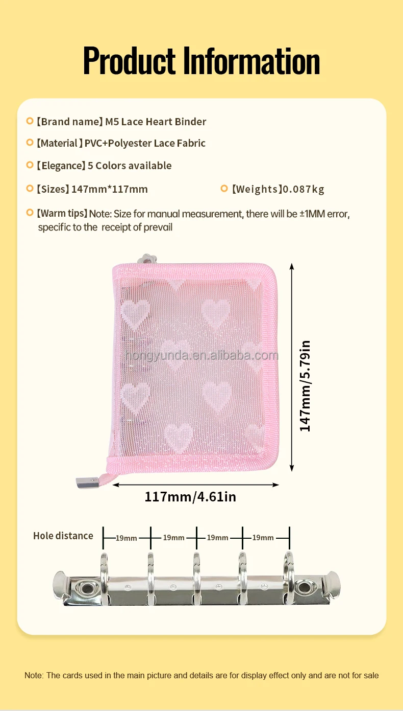 Wholesale Soft PVC Binder - Clear Loose Leaf M5 Ring Binders