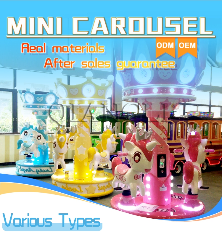 Funfair Rides Merry Go Round Kids Portable Coin Operated Mini Carousel ...