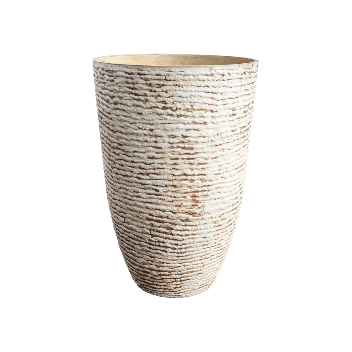 Outdoor indoor recycled plastic garden planter pots large natural ...