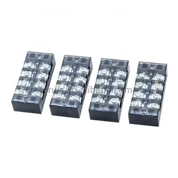 Din Rail Terminal Block Connector Dual 2 Row Screw Terminals Strip 600v ...