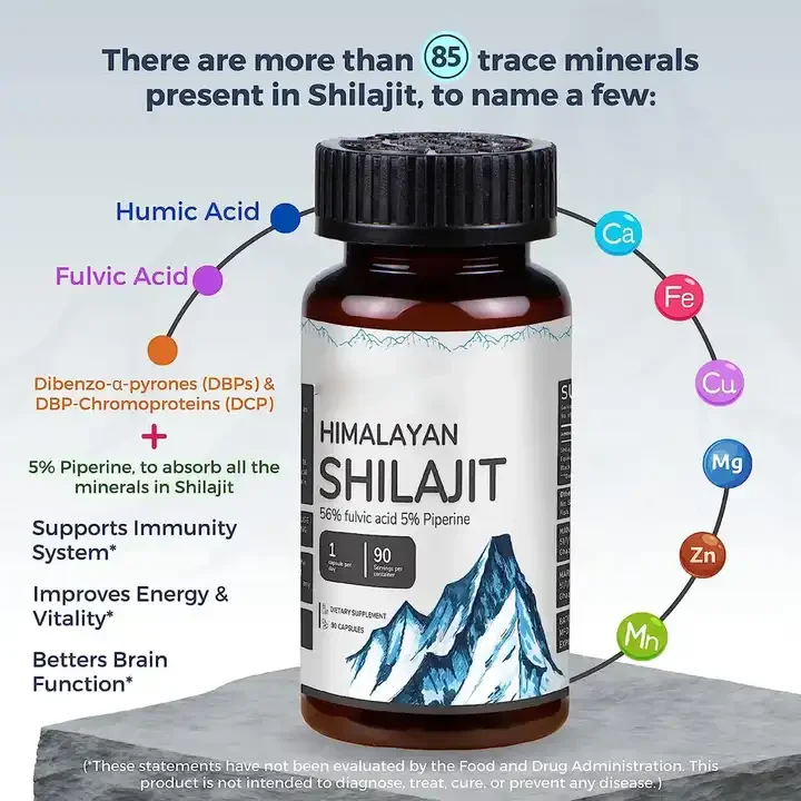 Private Labels Extra Strength Stamina Power 500 Mg Organic Shilajit ...