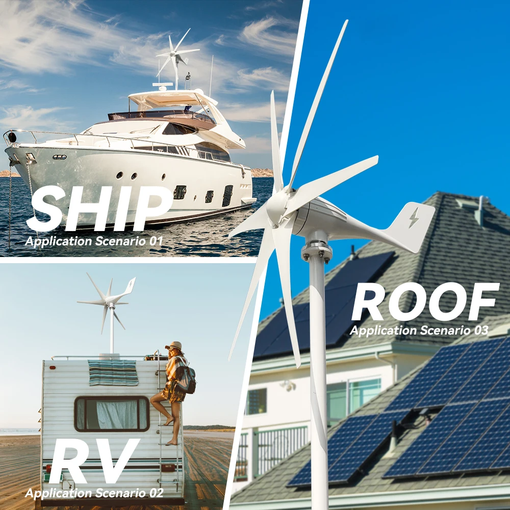 Easy Install Free Energy System - 800W Rooftop Wind Turbine