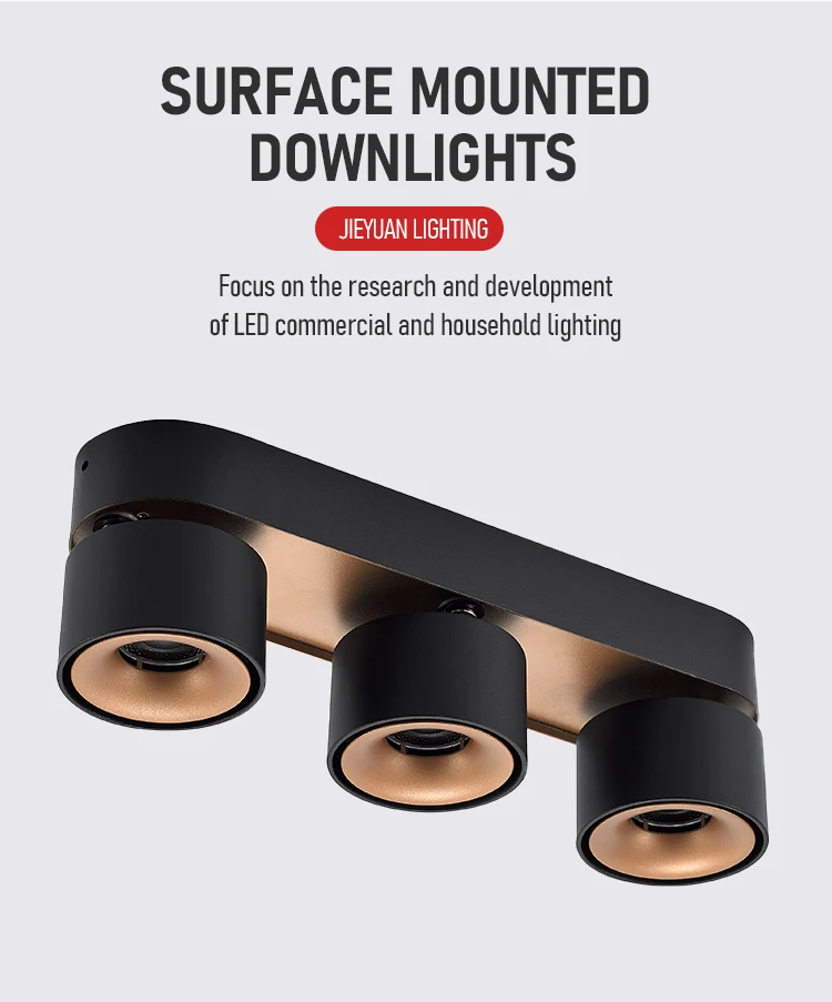 Mini Spotlights Surface Mounted Downlight Ceiling Bedroom Three-head ...