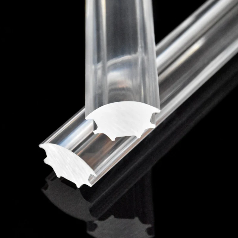 PMMA Led Diffuser Extruded Transparent Strip Profiles Optical Lens ...
