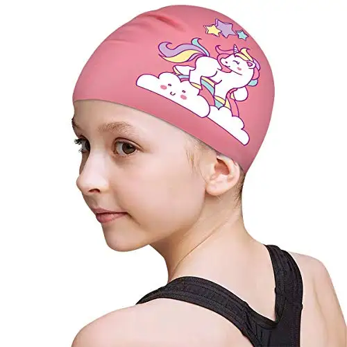 Custom Acceptable Kids Swimming Cap Waterproof High Quality Silicone ...