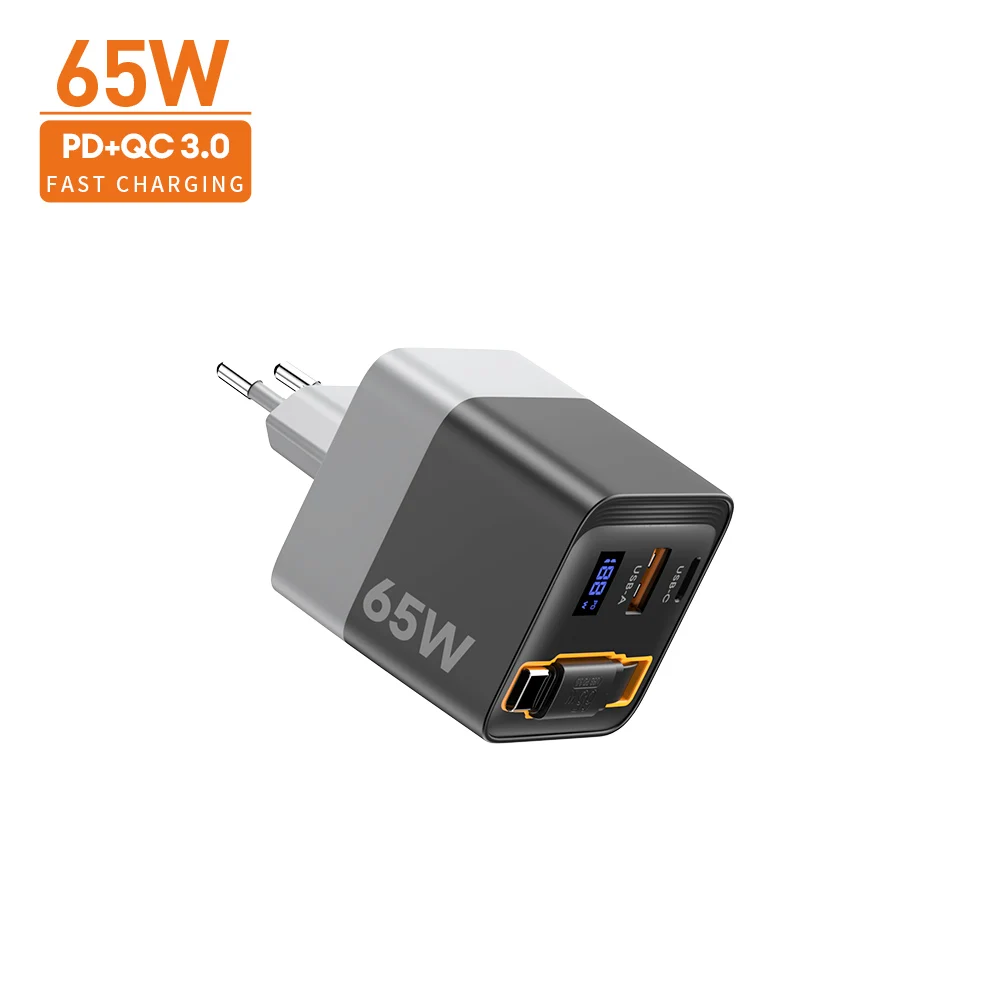 Vina 2024 Gan 65w Charger Usb-c Usb-a 2 Ports Pd3.0 Fast Charging Wall Charger 45w 60w For ...