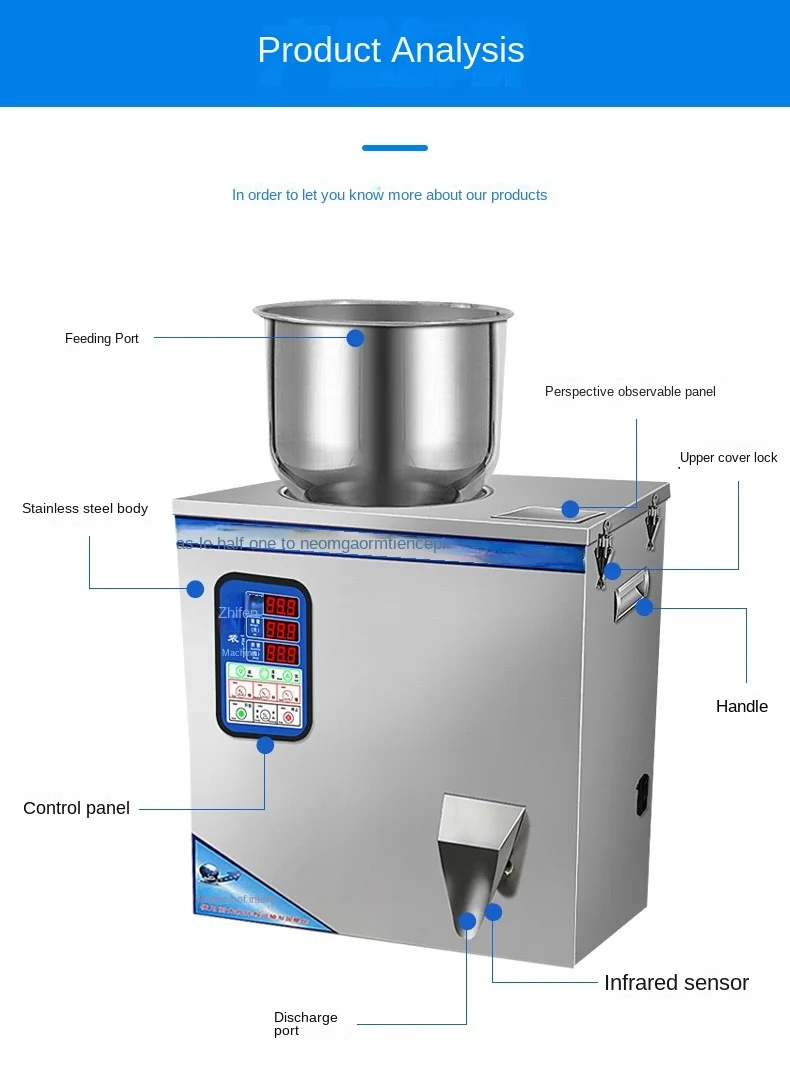 Tebak Semi Automatic Tabletop Digital Control Spice Tea Coffee Particle ...