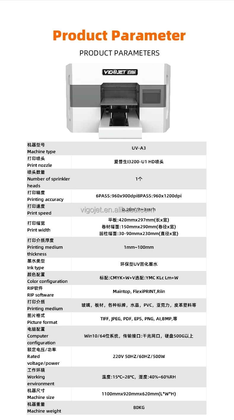 Vigojet The Newest A3 Size Model Digital Inkjet Flatbed Led Uv Printer With I3200 Printhead ...