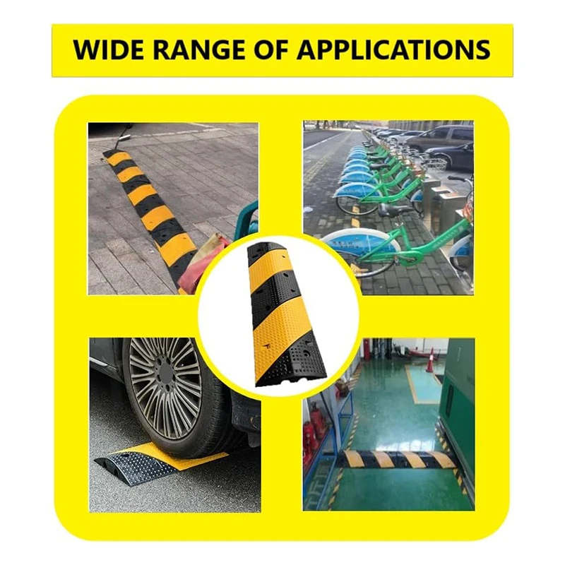 Heavy Duty Rubber Industrial Cable Protector Speed Bump With 4 Bolts ...