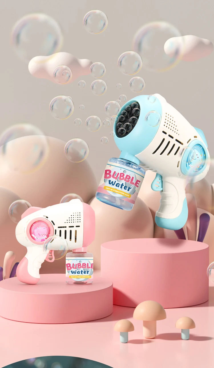 Popular Bubble Gun Machine Kids Fully Automatic Handheld Small Steel ...