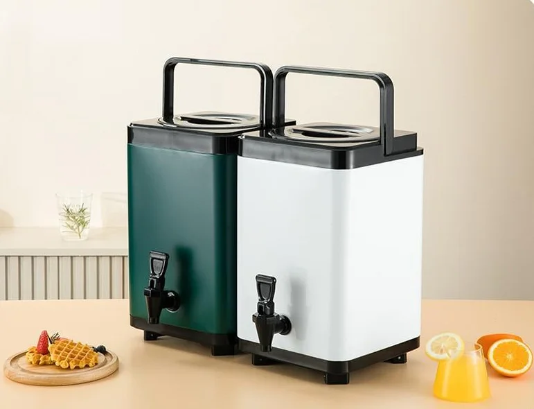 12l Bubble Tea Container Commercial Bubble Tea Buckets Stainless Steel ...