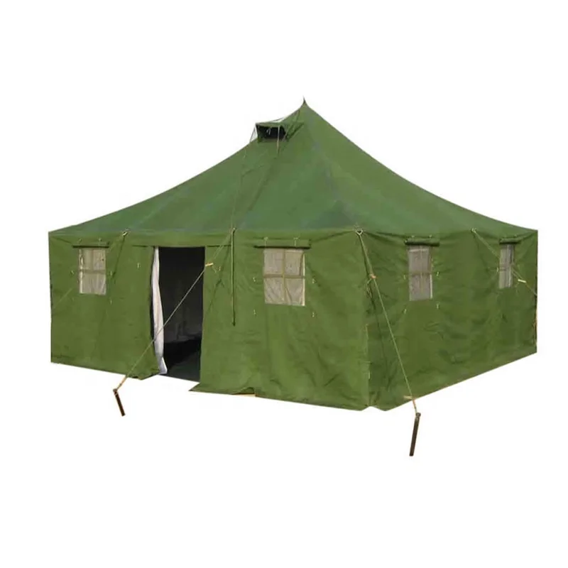 Szj Custom Large Canvas Tent 10-person Emergency Shelter With Metal ...