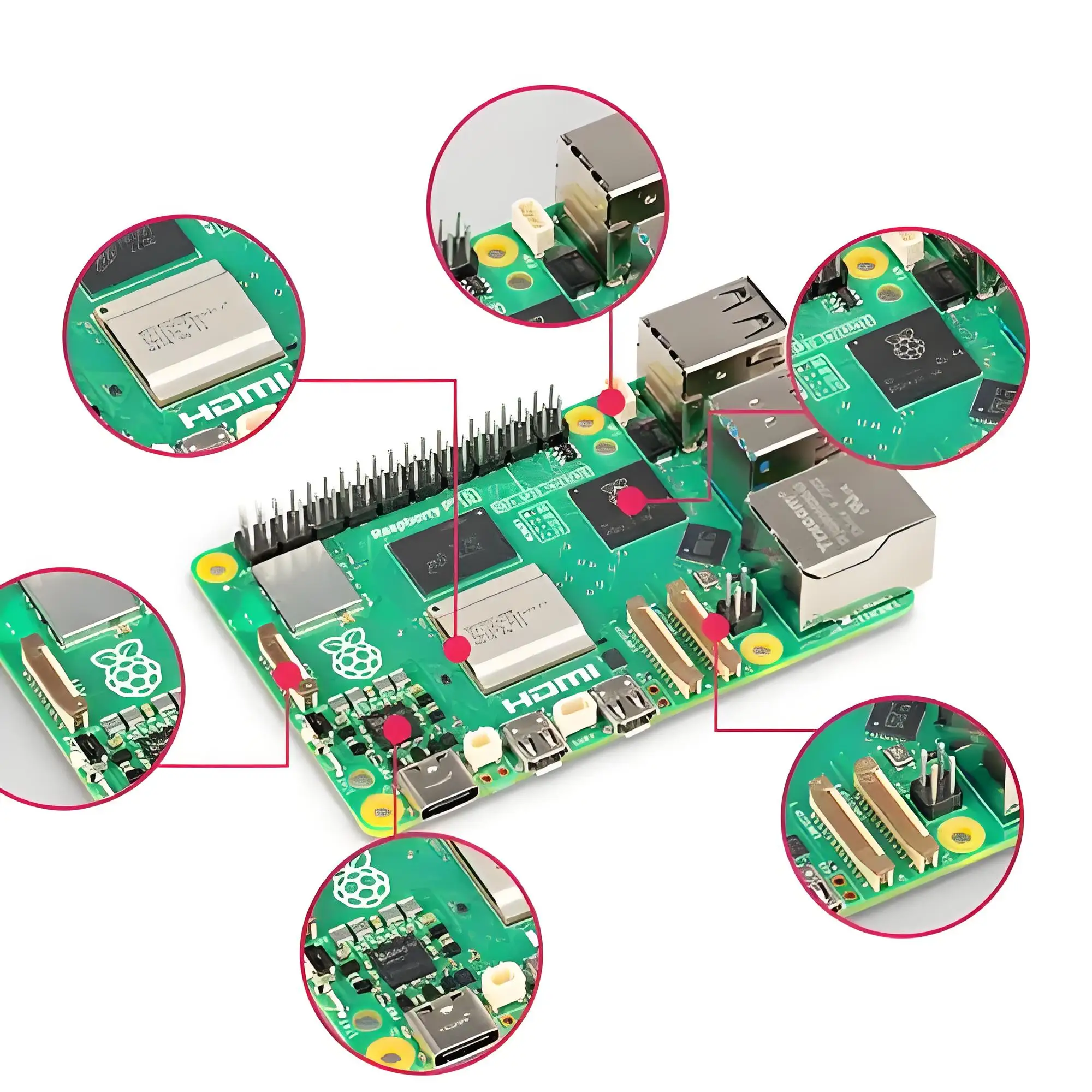 Raspberry Pi 5 SBC Model B - 8GB RAM, Wifi 6.0, Pcie Support