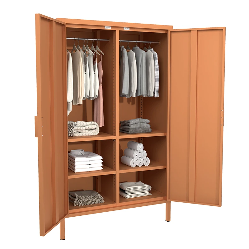 Alibaba.com: Easy Assemble Steel Wardrobe 2 Door Colourful Metal Rack ...