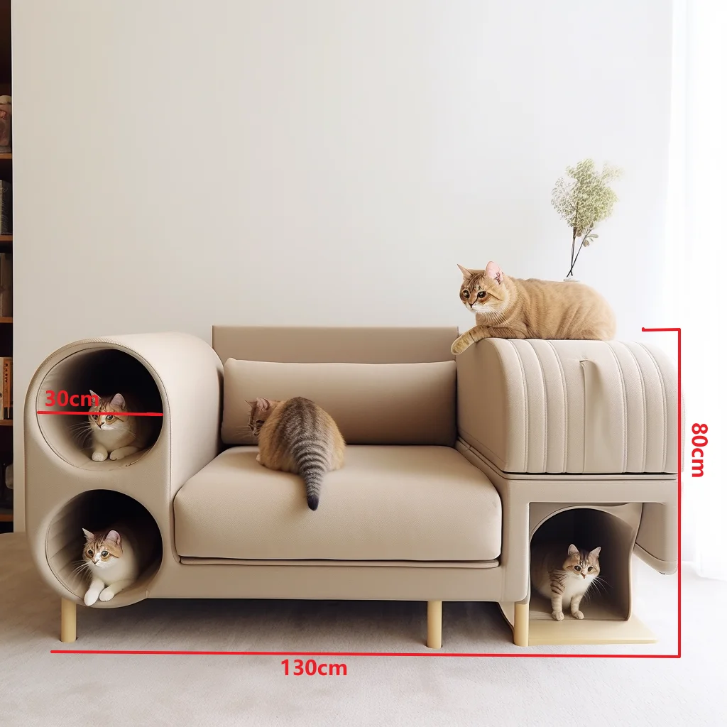 Luxury Cat Bed Furniture - Modern Cat House Apartment Cave