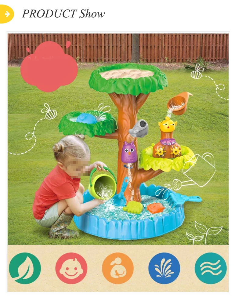Tree Water Table Sand Plastic Summer Beach Toy Set For Kids - Buy Beach ...
