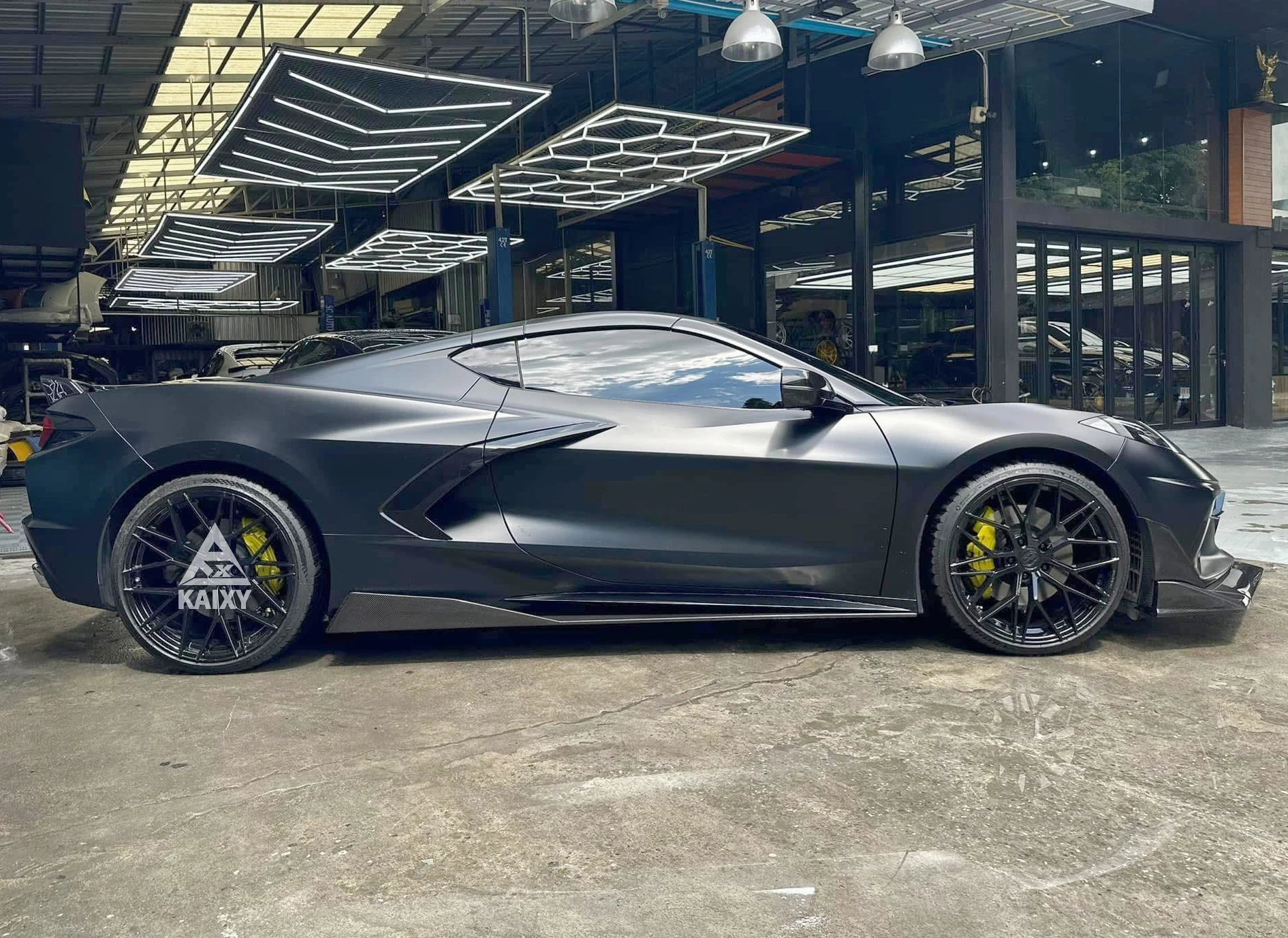 Corvette C8 Carbon Fiber Side Skirts ZTK Style for Chevrolet Corvette ...