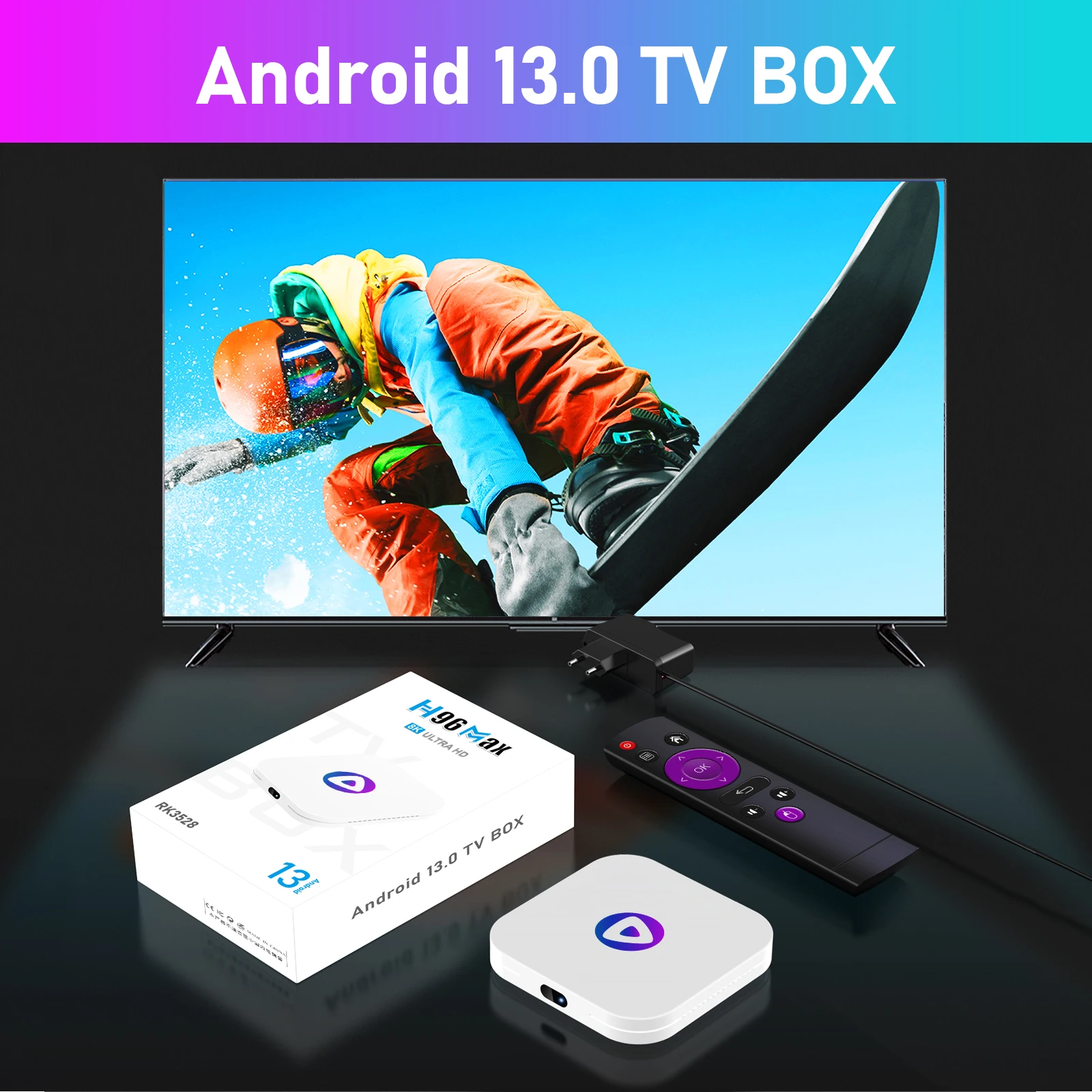H96 MAX M1 - 8K Decoding Android 13.0 Smart TV Box