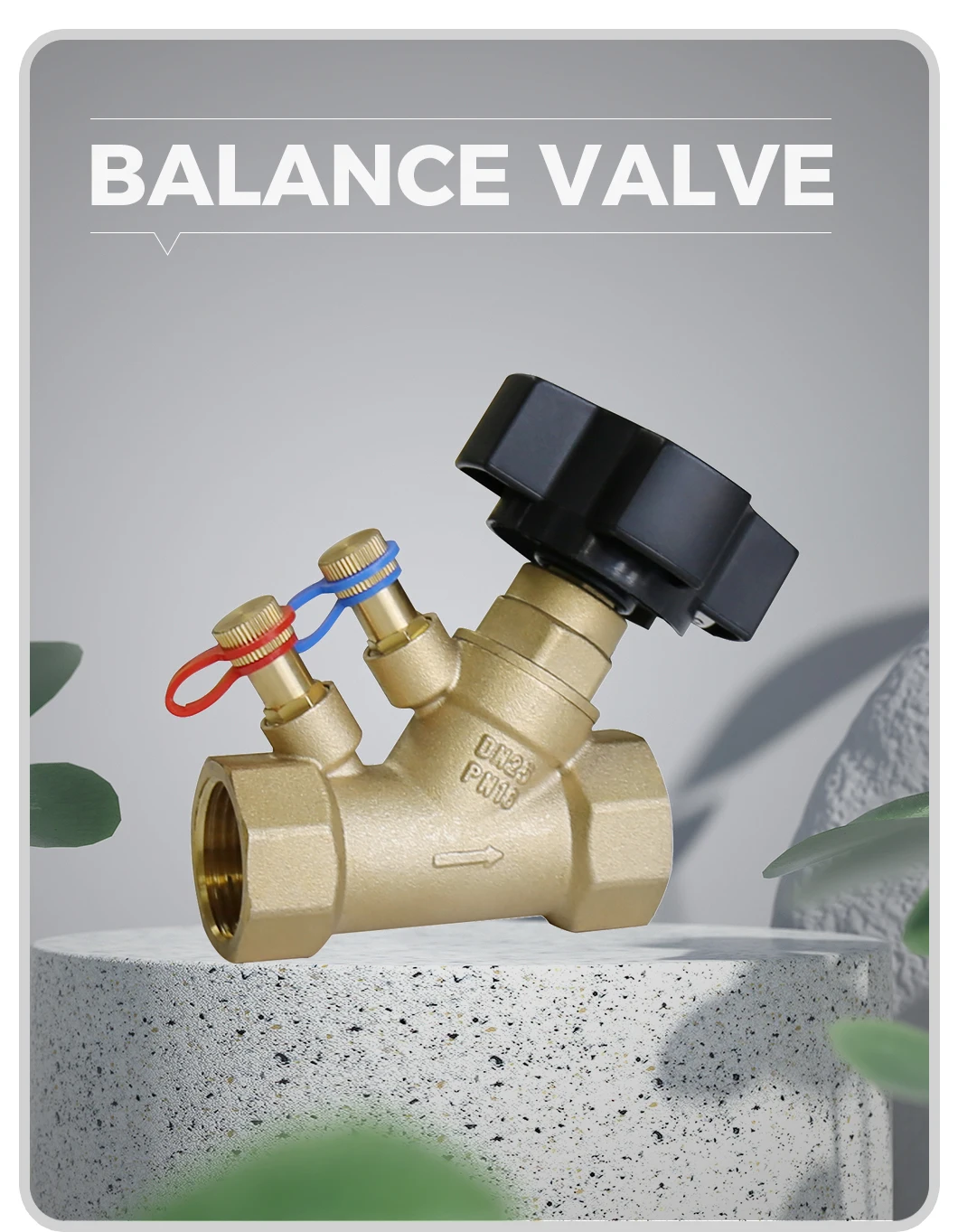 15-50mm Hvac Brass Manual Static Hydraulic Flow Water Balancing Valve ...