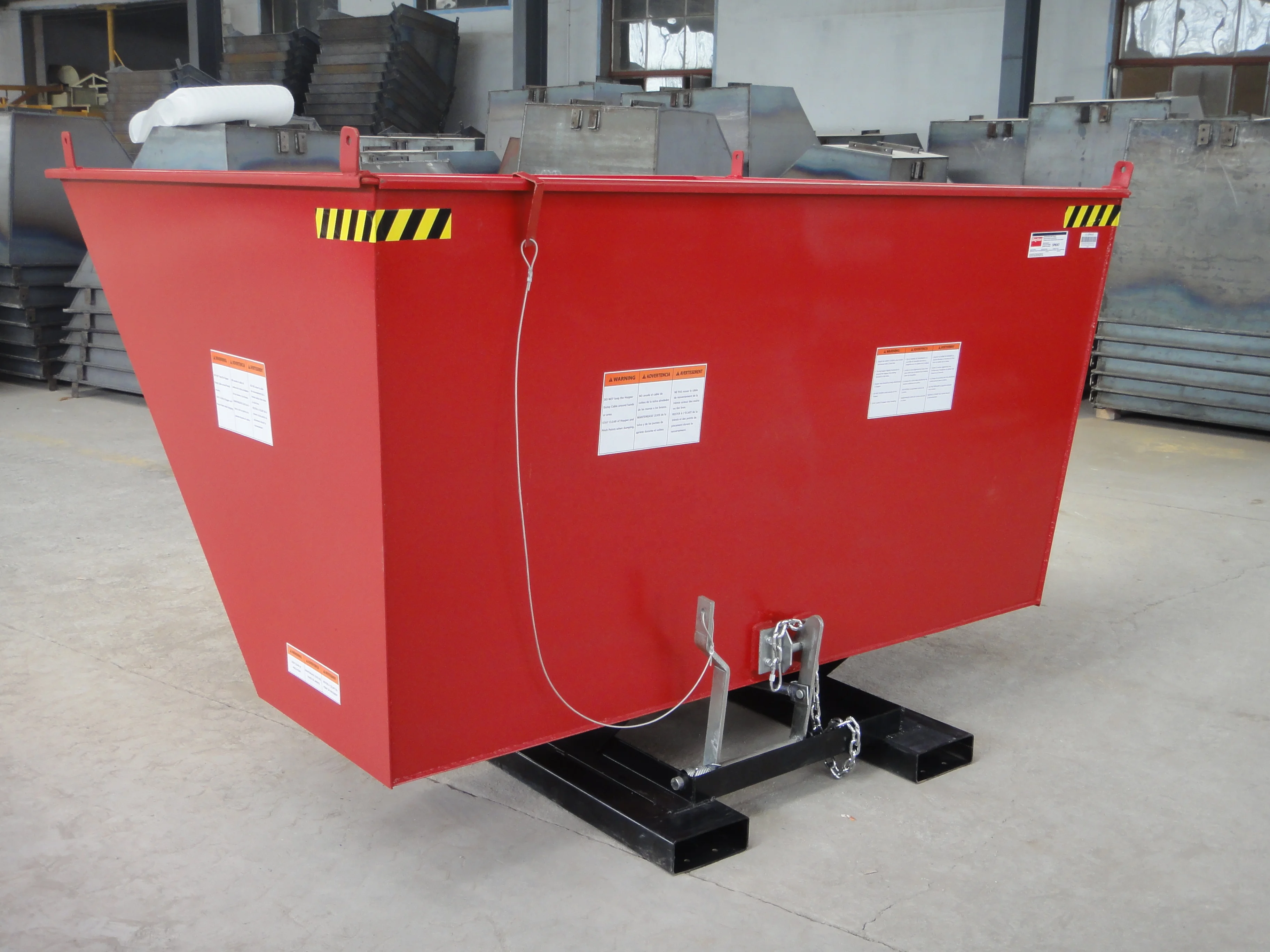 Forklift Tipper Bin Trash Waste Scrap Steel Self-dumping Hopper ...