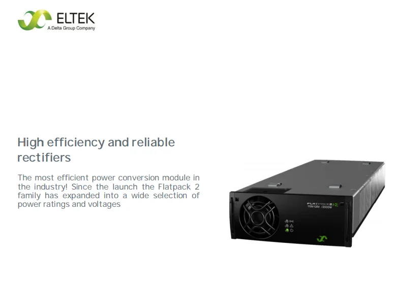 Eltek Flatpack2 110-125V Rectifiers - Reliable Telecom Power