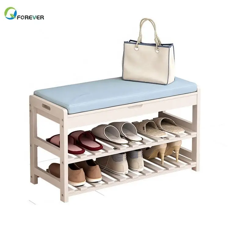 Ailichen 2024 Latest Wooden Shoe Cabinet Storage With Seat Shoe Rack ...